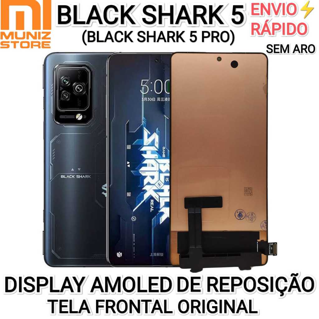Display Black Shark 5/ BlackShark 5 Pro 100% Original Amoled Sem Aro ...