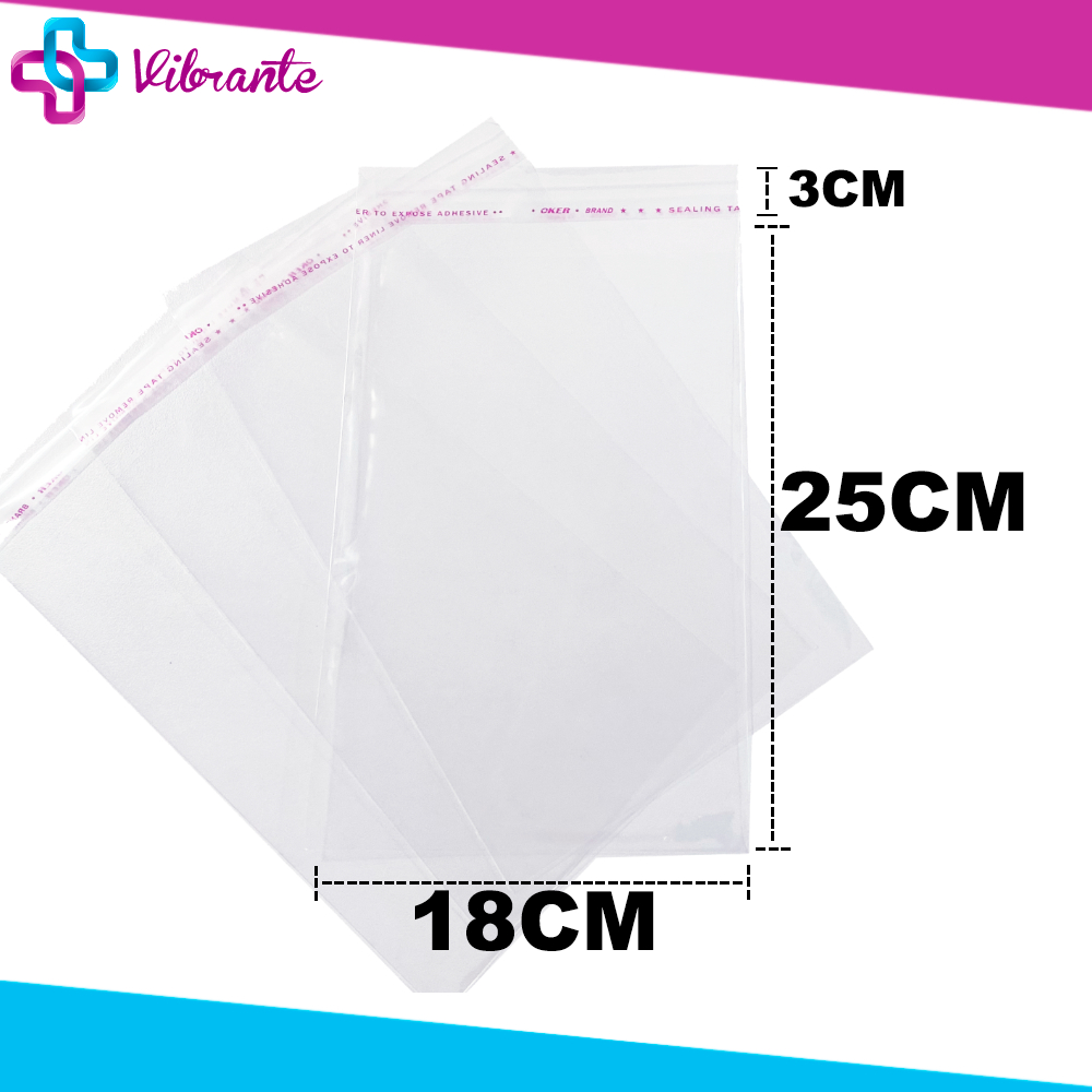 Saco Adesivado 18x25 C/100un - Saquinho Plástico Transparente | Shopee ...