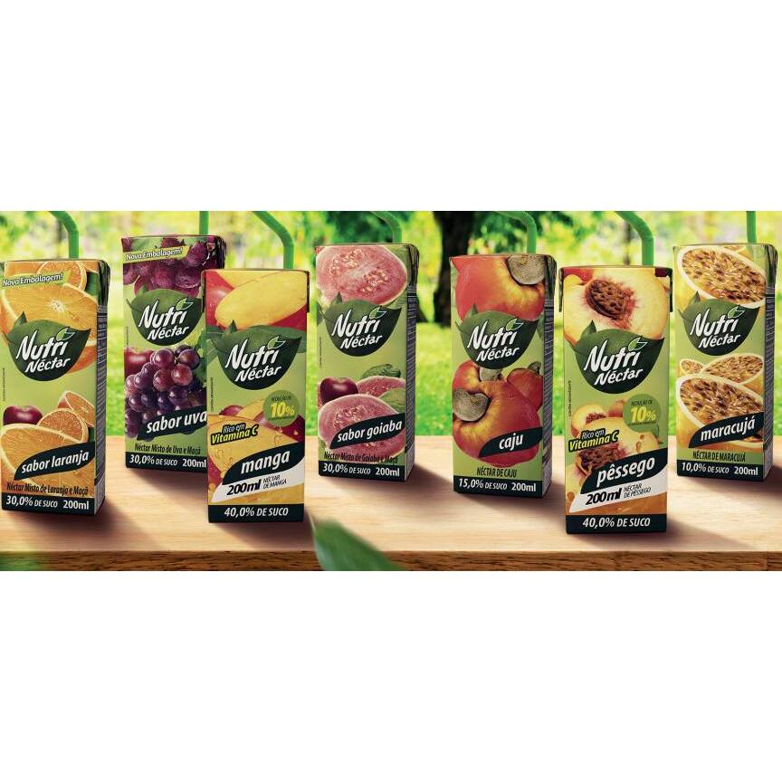 Suco Nutri Nectar 200 ml ( Lanche) Sabores Variados Com 10 Unidades ...