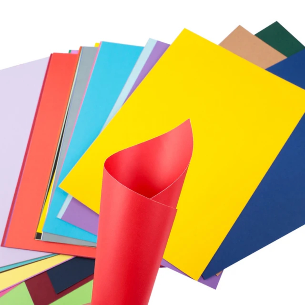 10x PAPEL COLOR SET GRANDE 46X65CM CORES VIBRANTES 120G | Shopee Brasil