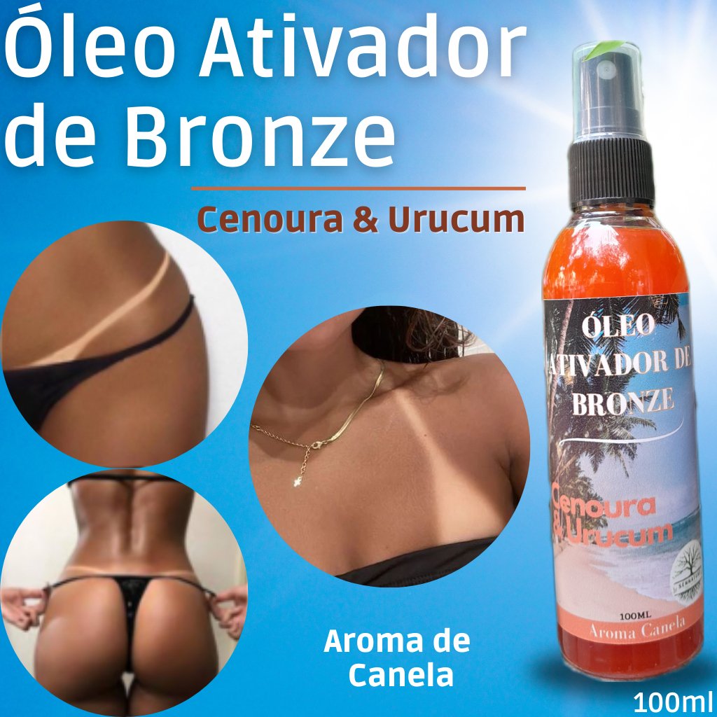 Óleo Ativador de Bronze Cenoura e Urucum | Shopee Brasil