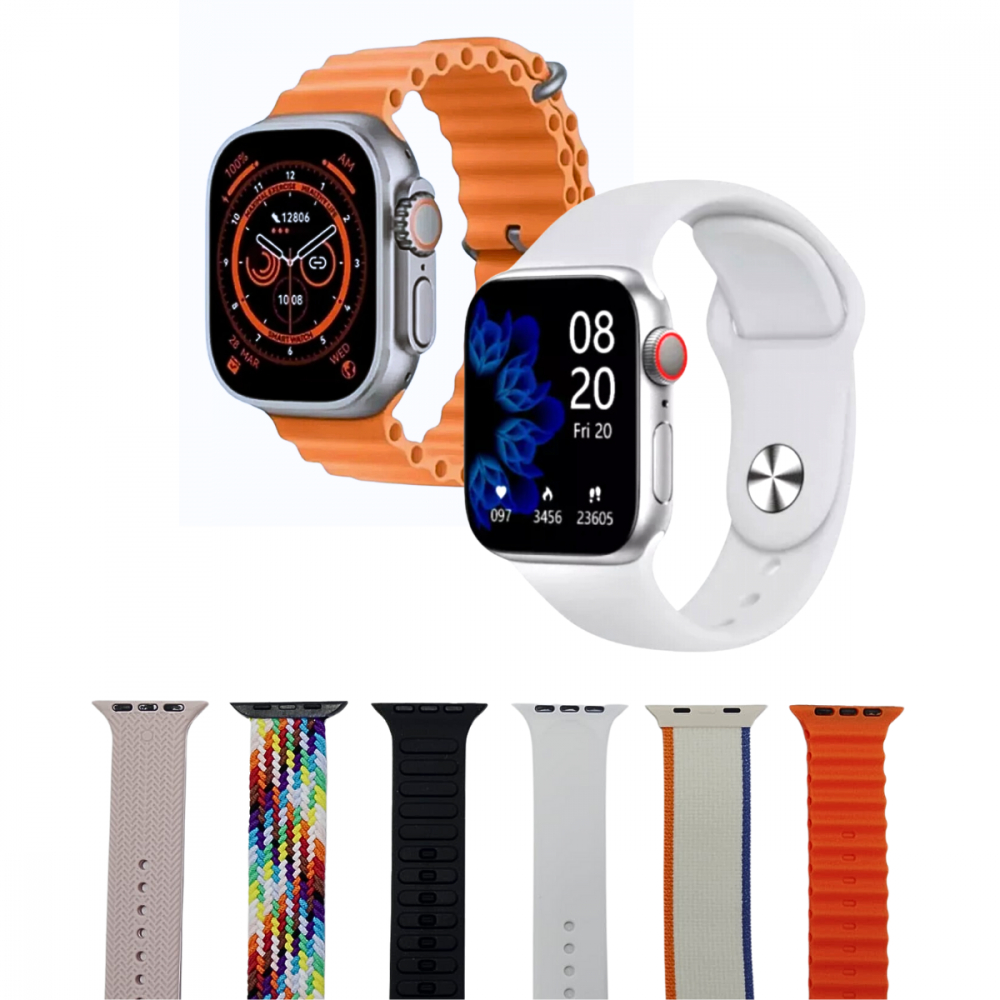 Relógio Inteligente Smartwatch 49mm com 02 Relógios e 06 Pulseiras ...