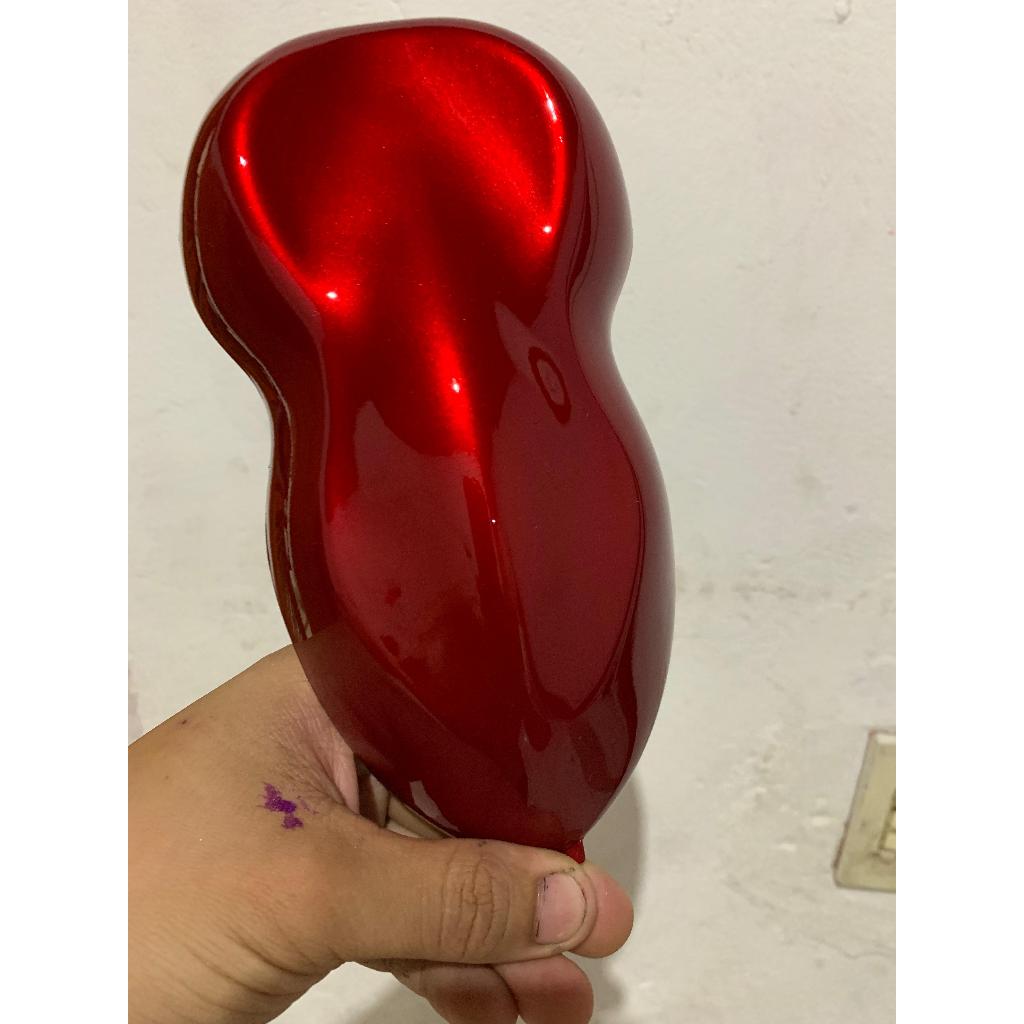 Tinta automotiva poliester candy vermelho perolizado | Shopee Brasil