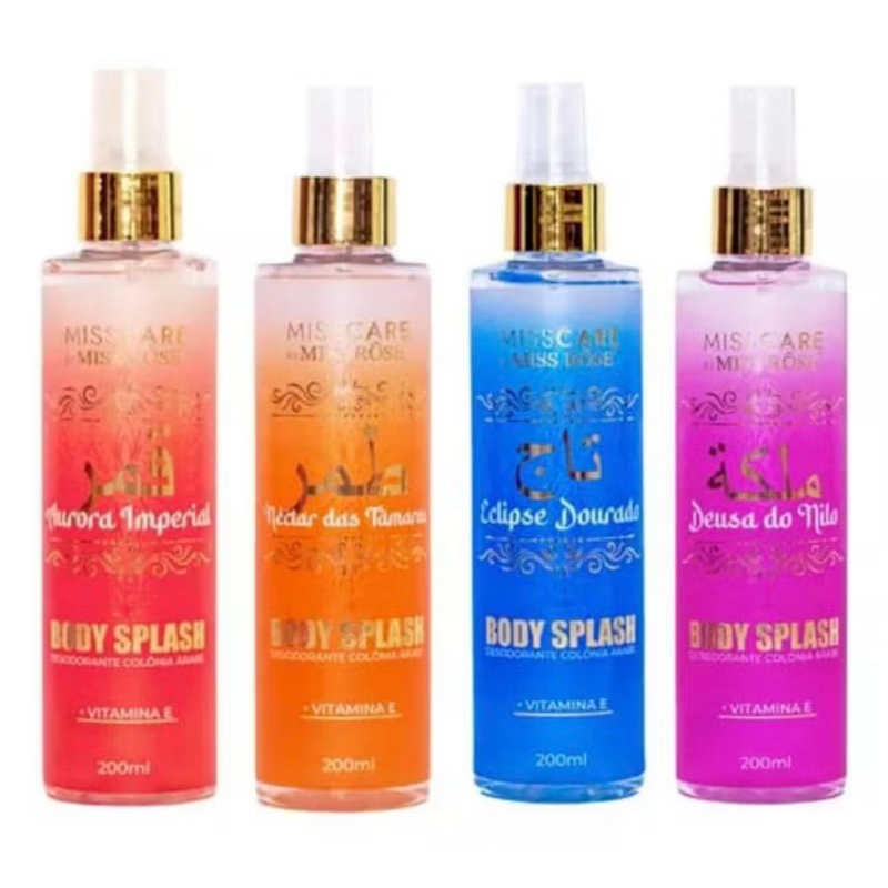 NOVO BODY SPLASH ARABE - MISS ROSE - CHEIRO DE RICA | Shopee Brasil