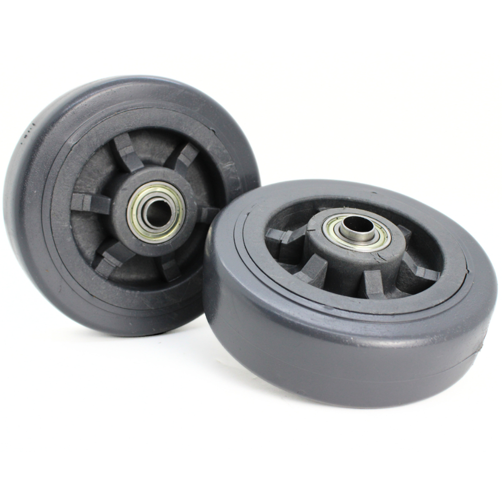 Par Roda 6x2 Termoplástica PVC 15x5 CM Rolamento Esfera Duplo Carrinho ...