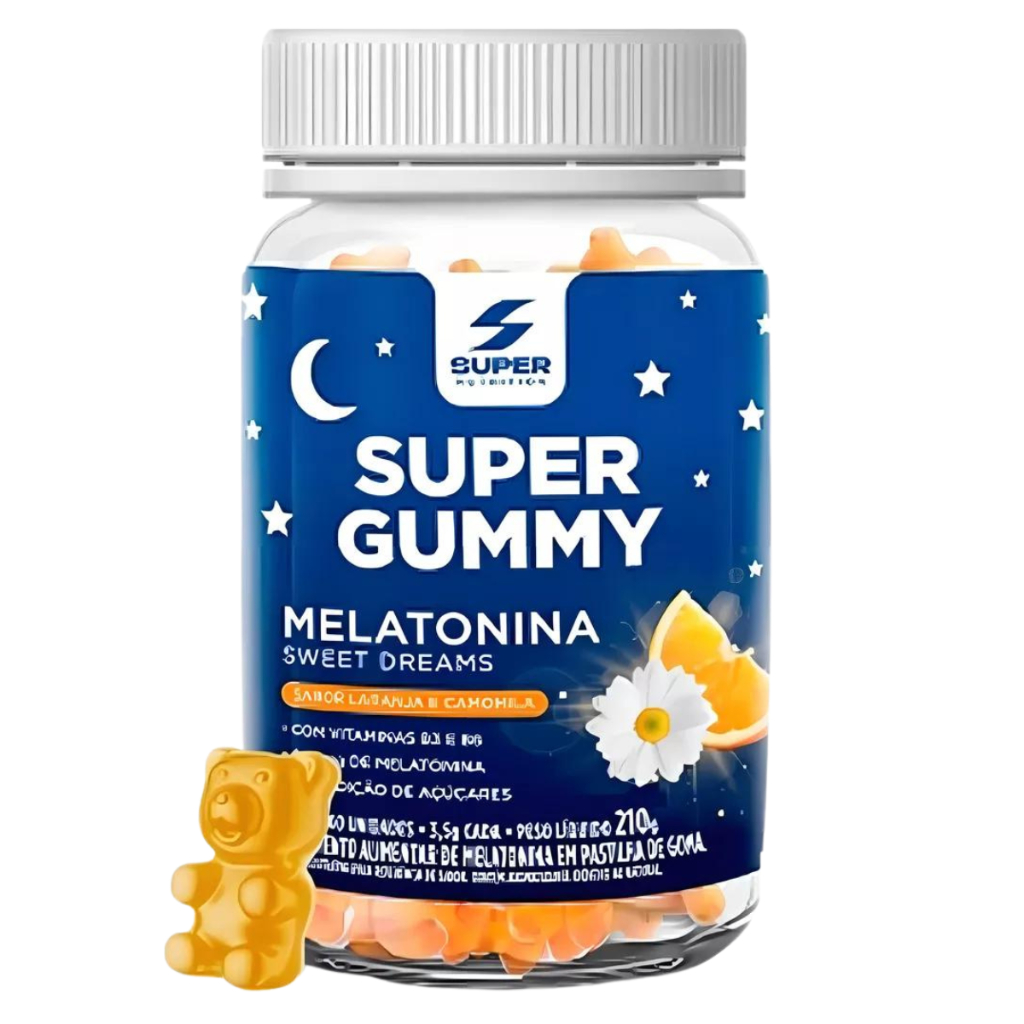 Gummy Sleep-Goma de vitaminas+Melatonina pura Sabor laranja (60 ...