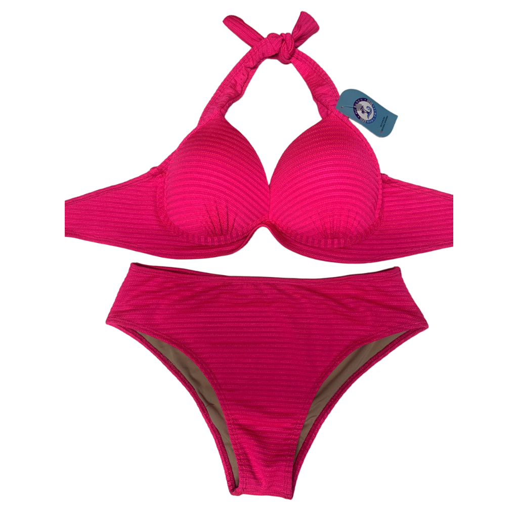 Biquini feminino moda praia bojo sustentação Hot pants texturizado ...