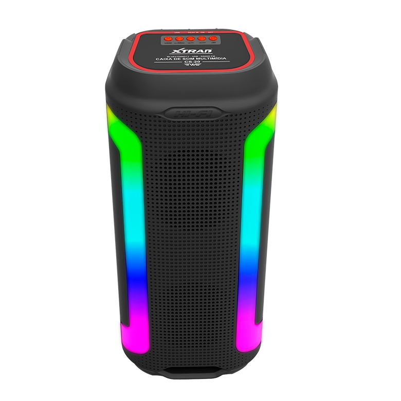 Caixa De Som Bluetooth Multimídia Led Rgb Usb Fm Tws 50W - Xtrad | Shopee Brasil
