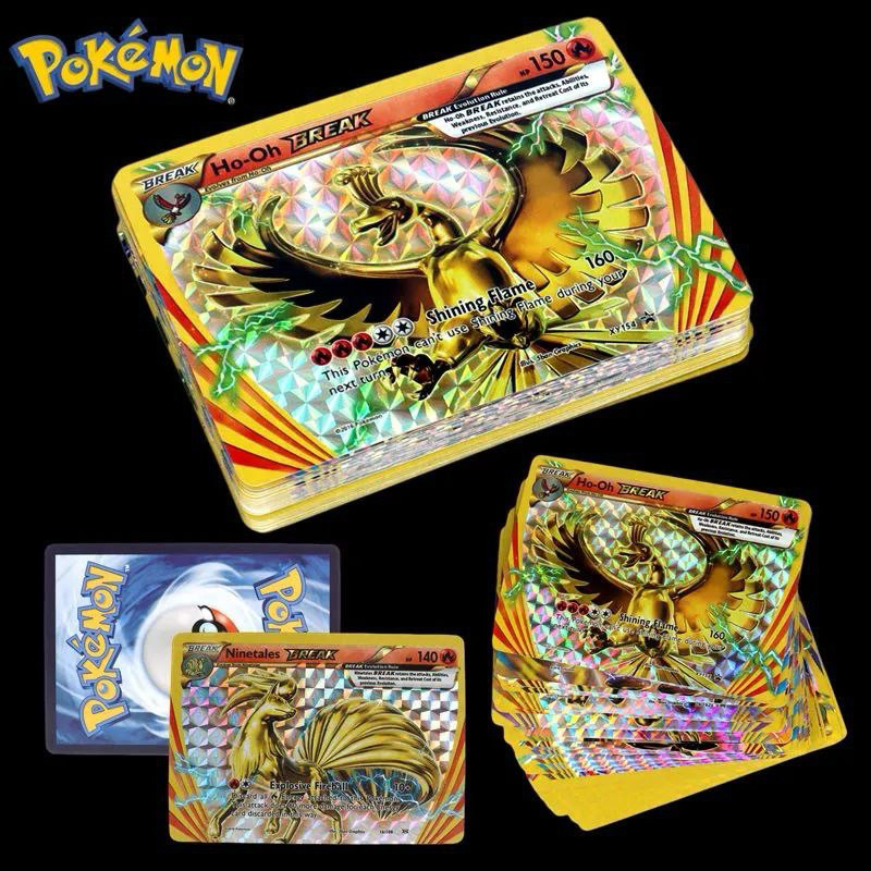 Kit de 30 Cartas Pokémon TCG XY Break Card Golden Arcanine Ho-Oh Lugia ...