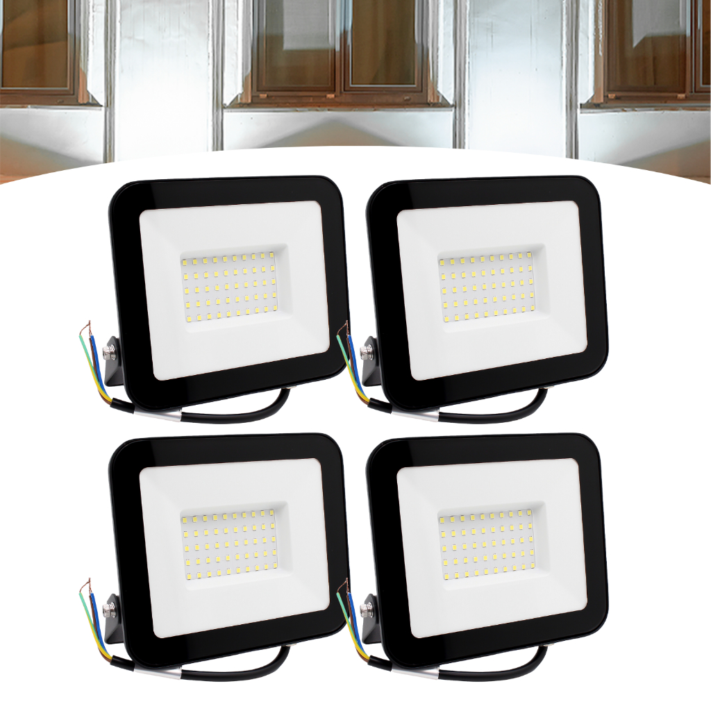 Kit 4 Refletor Led Holofote 200w Ip66 Bivolt Branco Frio | Shopee Brasil