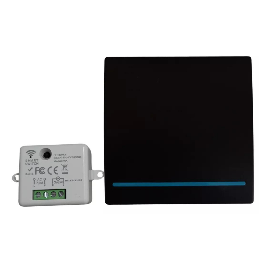 Kit Módulo Rf433mhz Com Interruptor Sobrepor 1 Tecla Sem Fio | Shopee Brasil