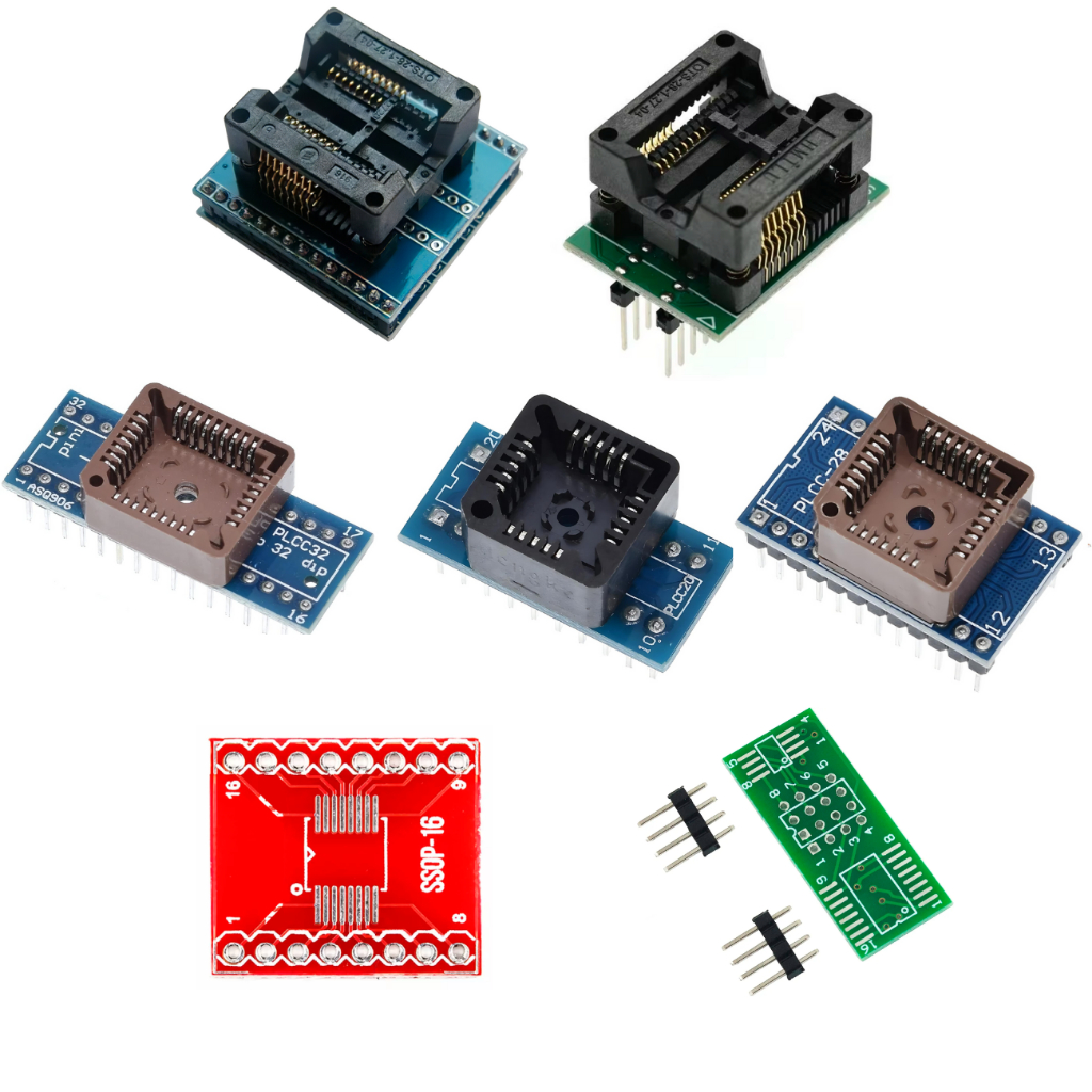 Adaptador para Gravadora Programadora de Eprom Bios Chip SMD PLCC20 ...
