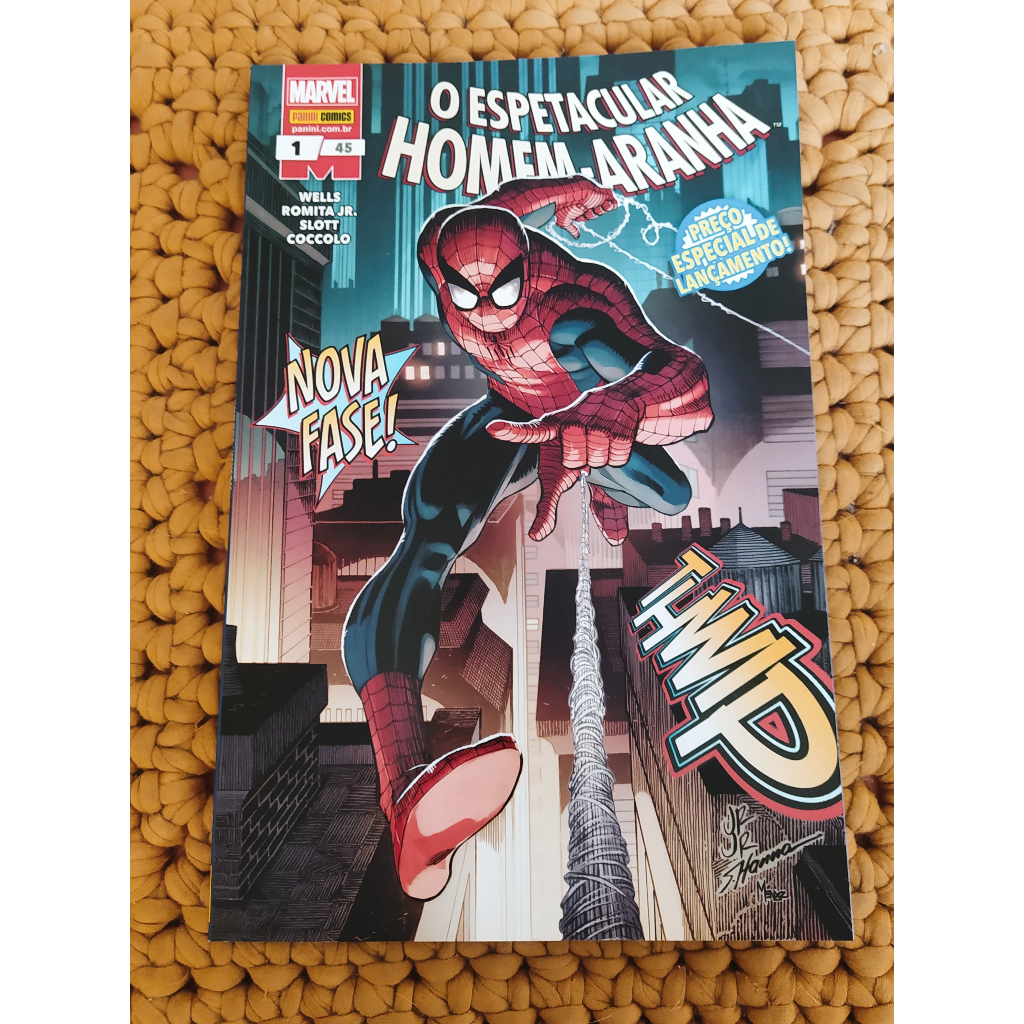 Hq O espetacular Homem Aranha 1 / 45 (2019) - Nova Fase! Zeb Wells e John Romita Jr. | Shopee Brasil