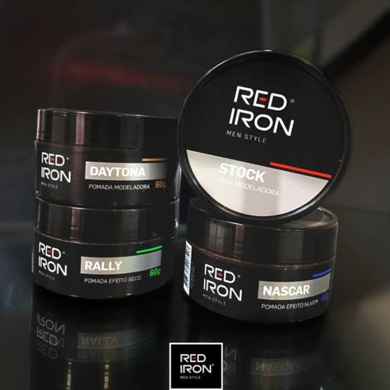 Pomada Red Iron masculina (nascar, daytona, stock ou rally) 60grs cada ...