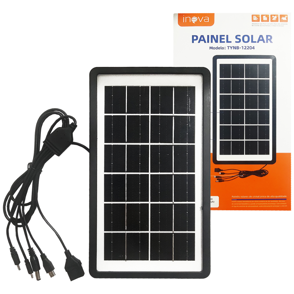 Painel Placa Solar Carregador Portátil para Celular Notebook USB 6V 3.5W | Shopee Brasil