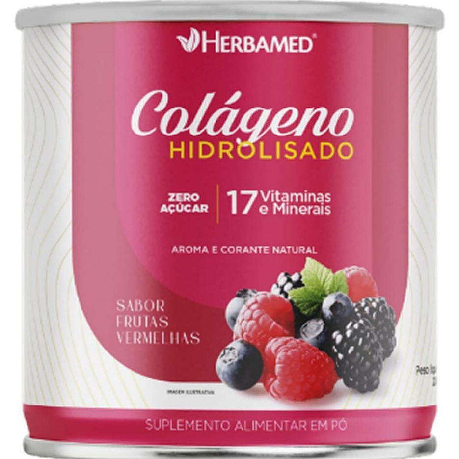 COLAGENO HIDROLISADO EM PO FRUTAS VERMELHAS 200G HERBAMED | Shopee Brasil