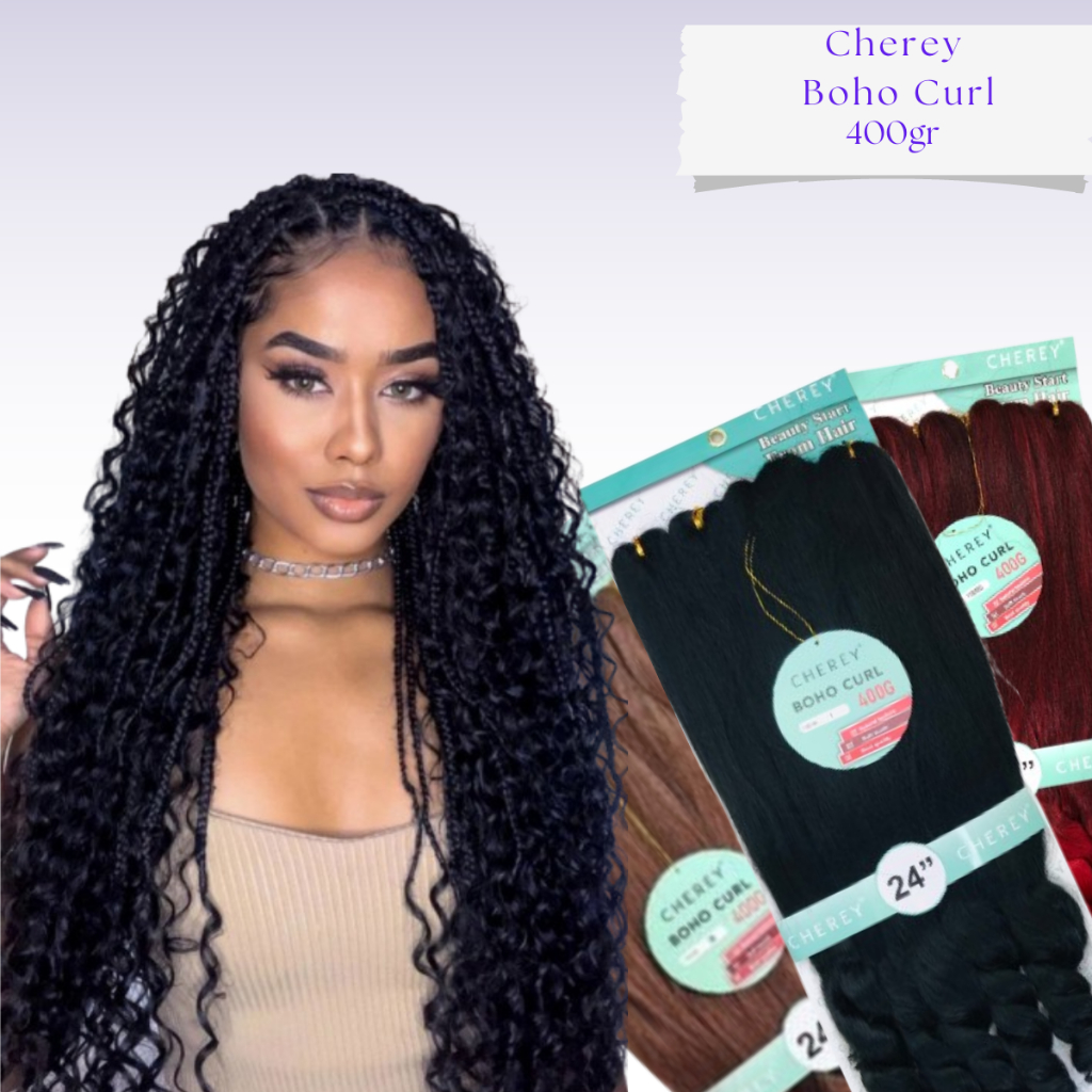 Cherey Boho Curl Fibra Premium 400gr Trança Com Cachos French Braids ...