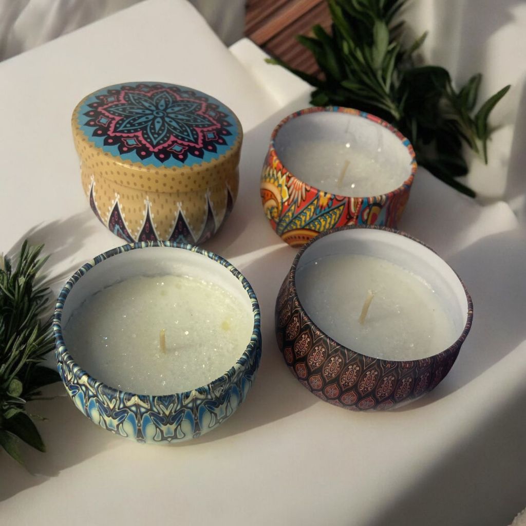 Kits velas aromáticas em lata personalizadas vintage 70 e 100ml ...