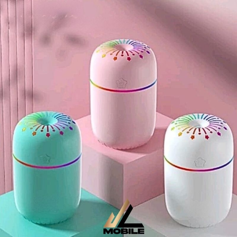 UMIDIFICADOR DE AR PORTÁTIL USB ULTRASSÔNICA 300ML COLORIDOS LED | Shopee Brasil