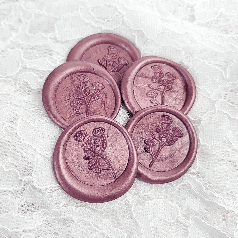 50 Lacre de cera Rosê com dupla face - escolha o desenho | Shopee Brasil