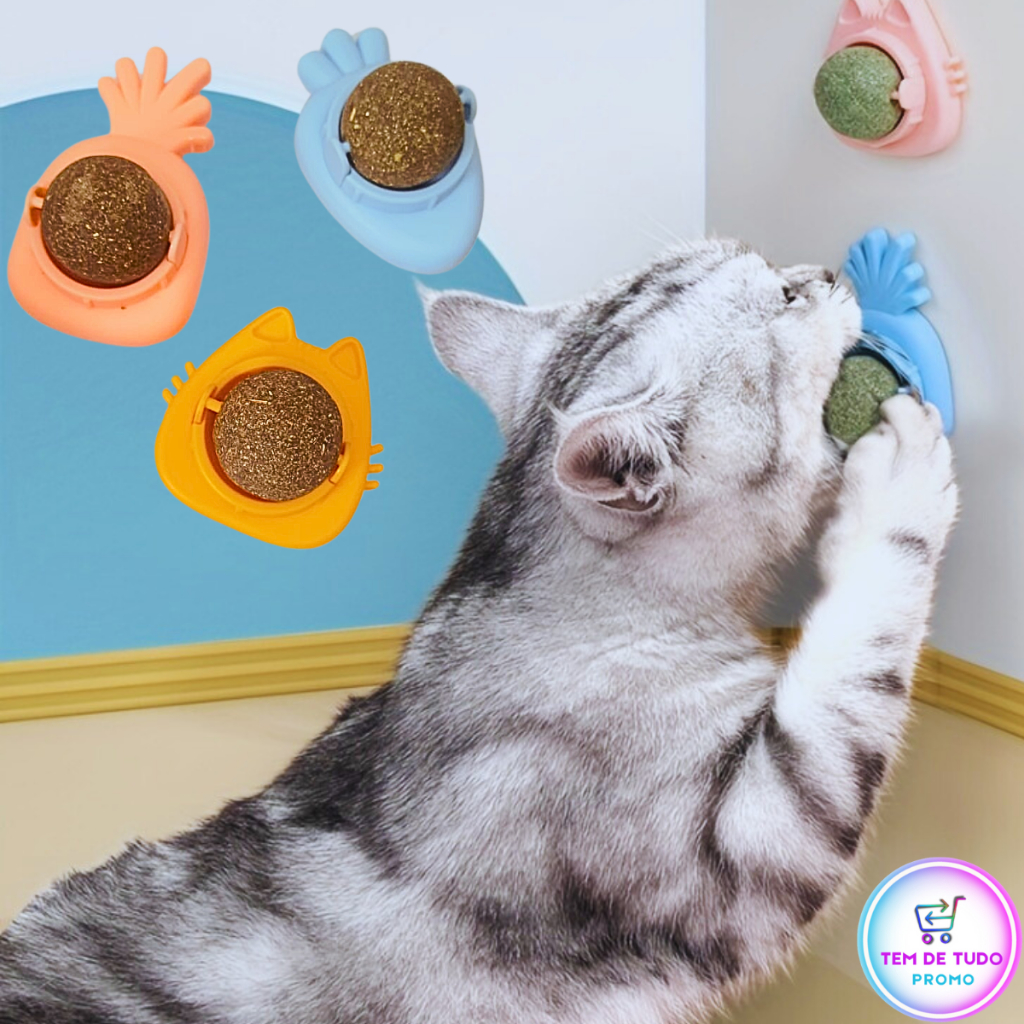 Kit 2 Bolinhas para Gatos Catnip Bola de erva natural de gato com ...