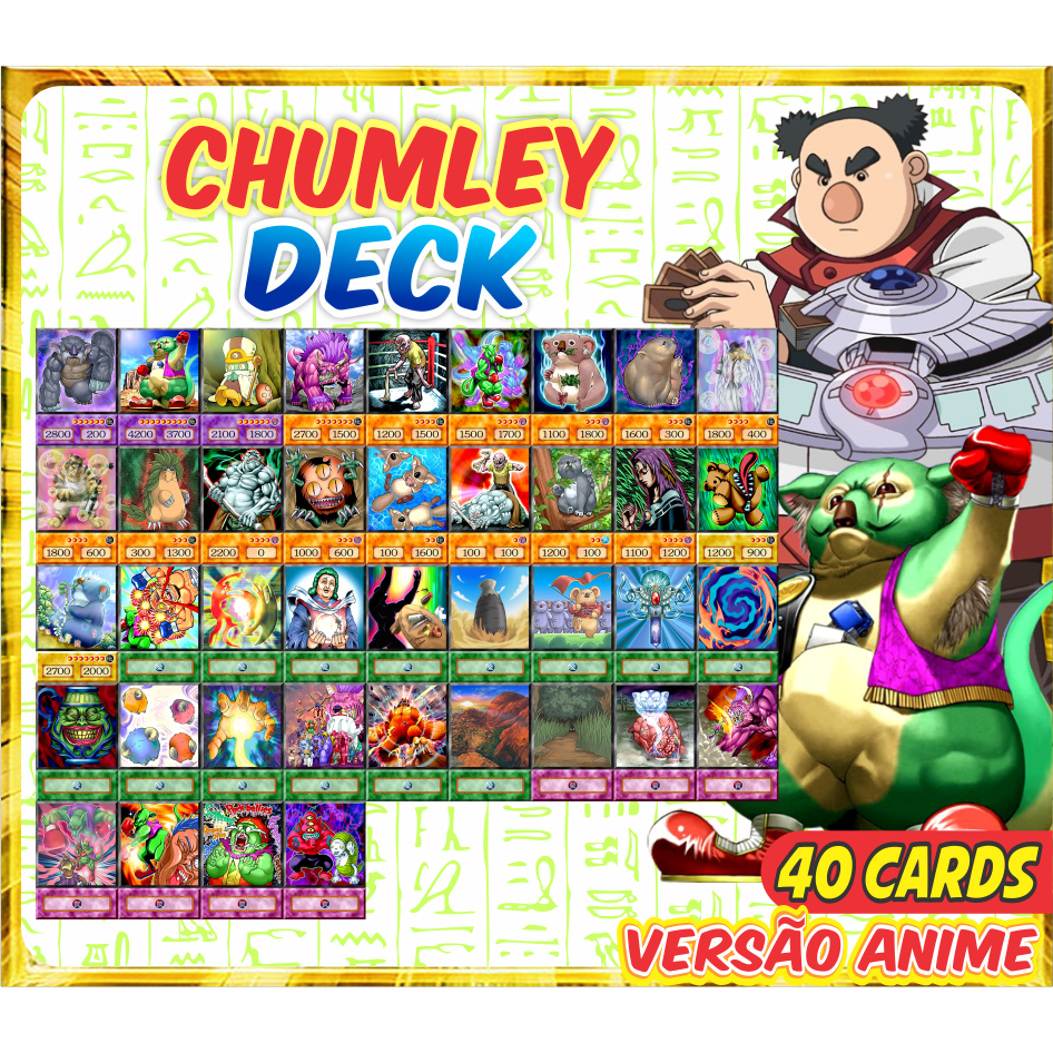 Chumley Deck Anime (40 Cards +18 Raro+Playmat) Yugioh GX | Shopee Brasil