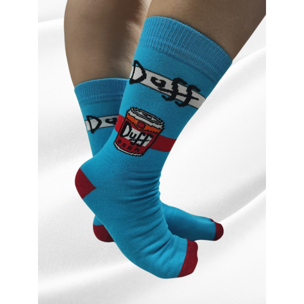 Meia Divertida Cerveja Duff Beer (38 ao 43) - Branco | Shopee Brasil