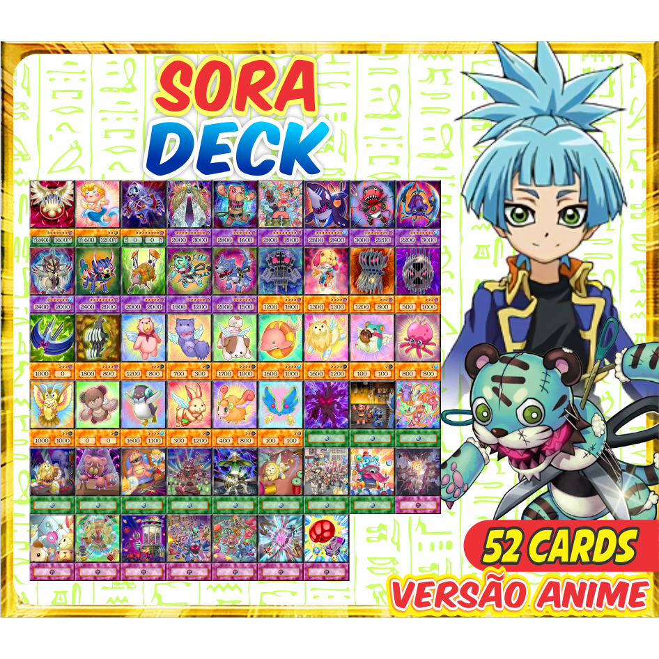 Sora Deck Anime (50 Cards) +18 Raro, Playmat & Deckbox Desmontado ...