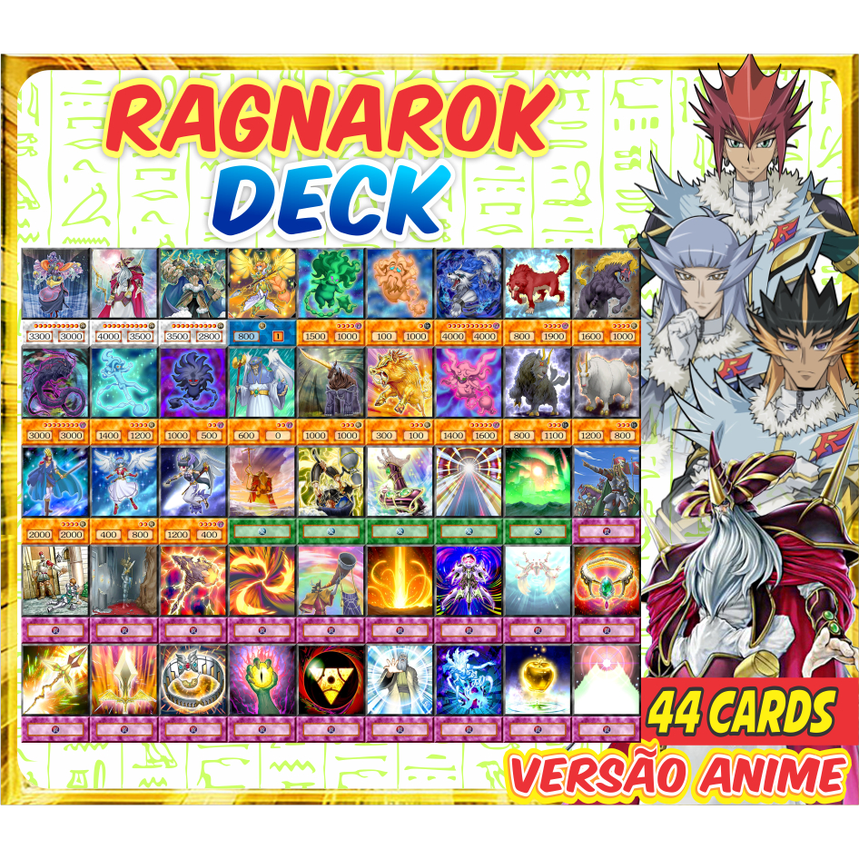 Ragnarok Deck Anime (40 Cards) +18 Raro, Playmat & Deckbox Desmontado ...