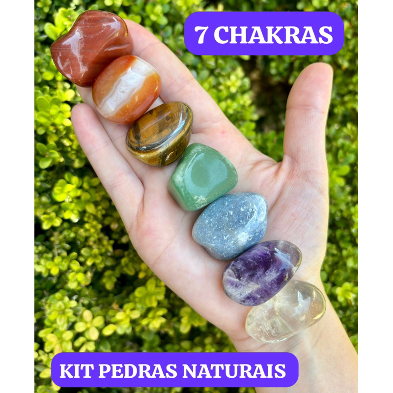 Kit Pedras Naturais 7 Chakras - Equilíbrio das Energias | Shopee Brasil