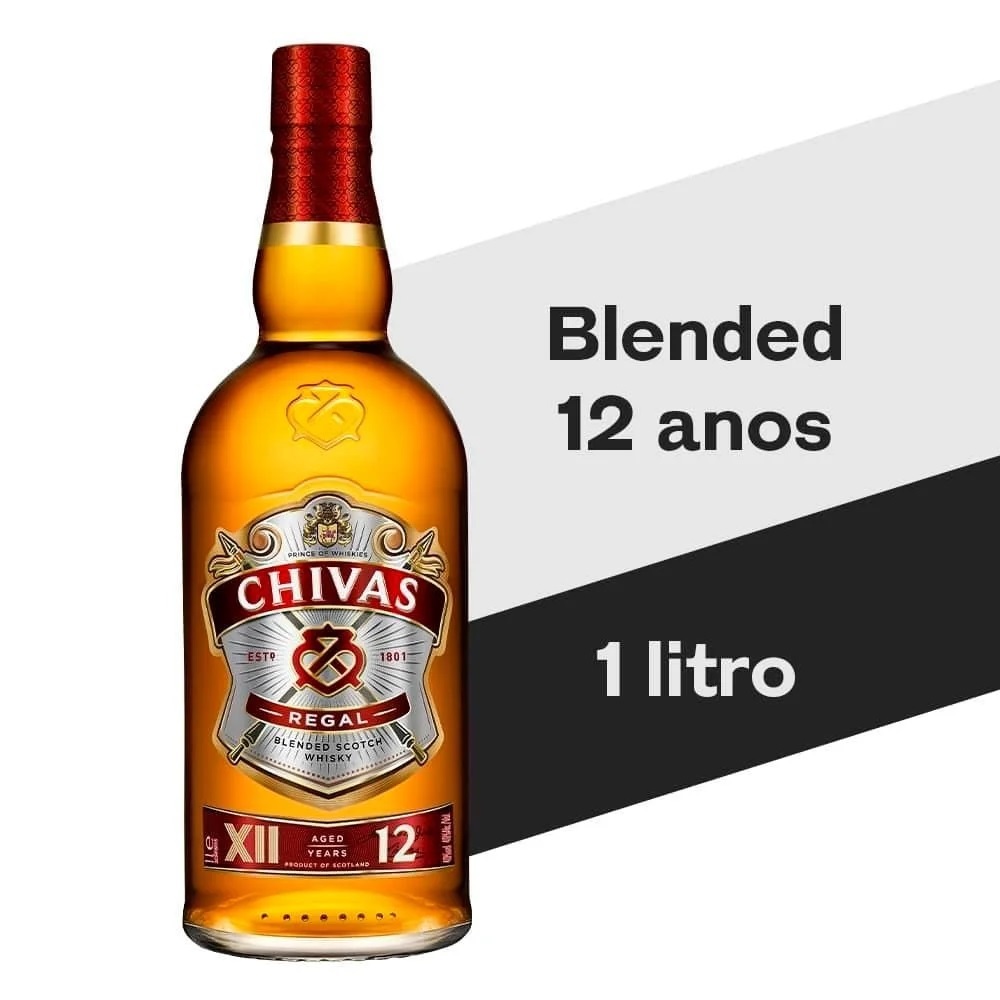 Whisky Chivas Regal 12 anos 1L | Shopee Brasil