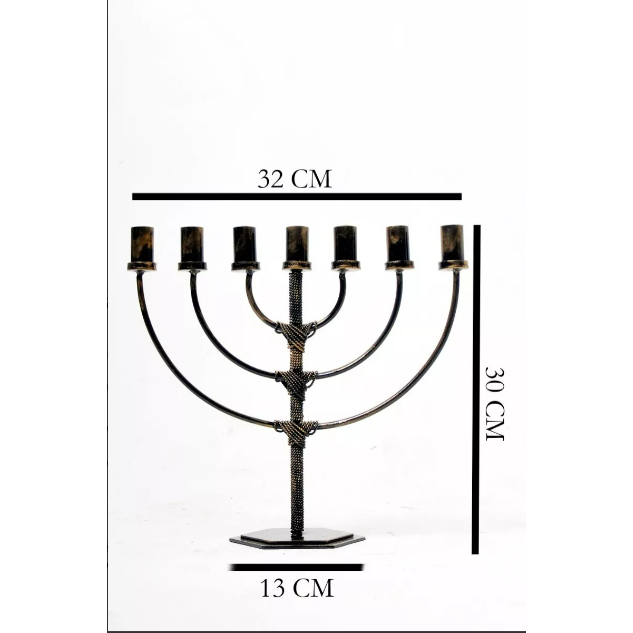 Candelabro Castiçal 7 Velas Menorá Judaico Israel | Shopee Brasil