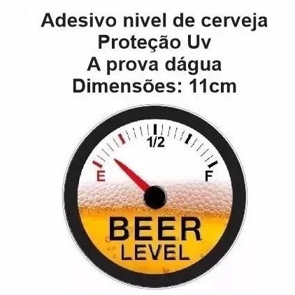 Adesivo Nível De Cerveja Beer Level Bar Barzinho Engraçado Humor ...