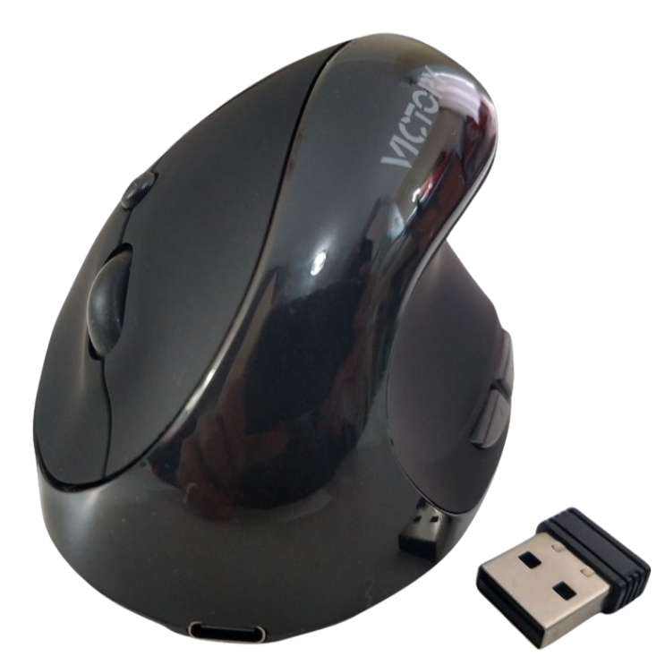 Mouse Vertical Sem Fio Ergonômico Recarregável Bluetooth Previne Dores ...