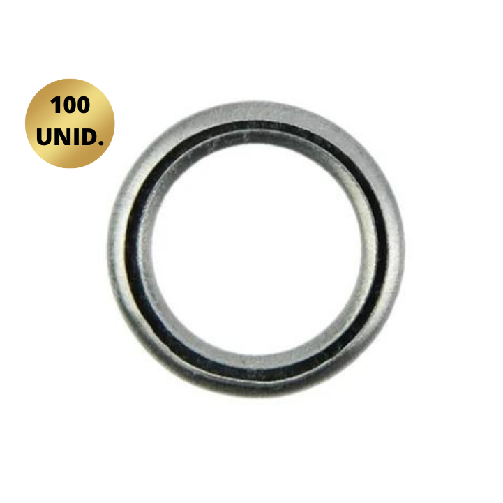 100 Arruelas Amassar Aba Redonda Linha Vw 14x 20mm UP, Polo, Virtus ...