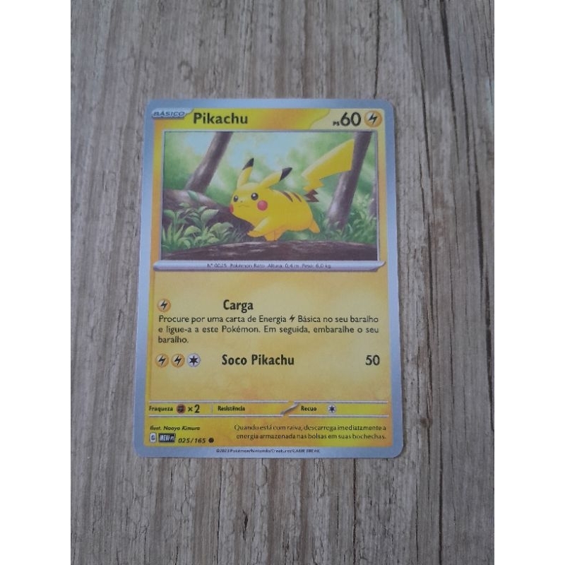 Carta Pokemon Pikachu Original NM | Shopee Brasil