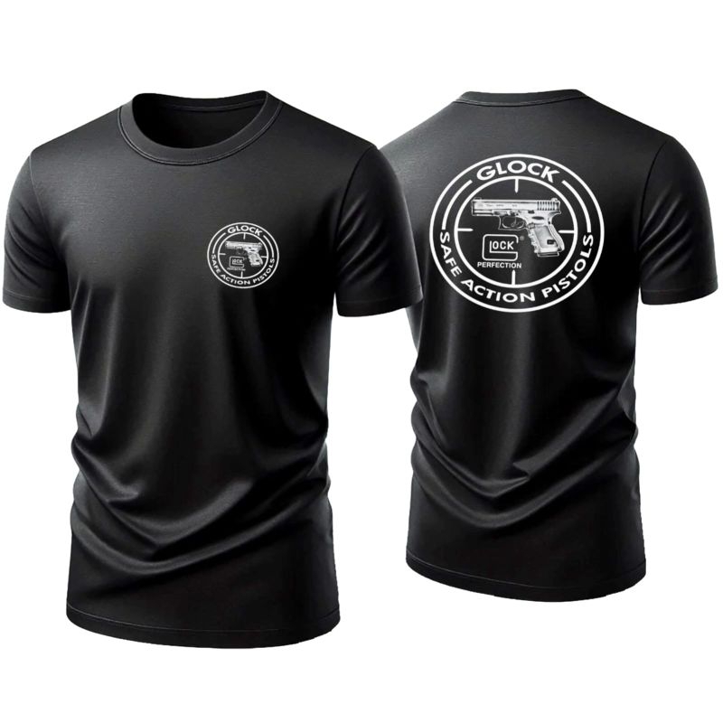 Camisa Masculina Dry Fit Camiseta Glock Safe Pistol Operator Militar ...