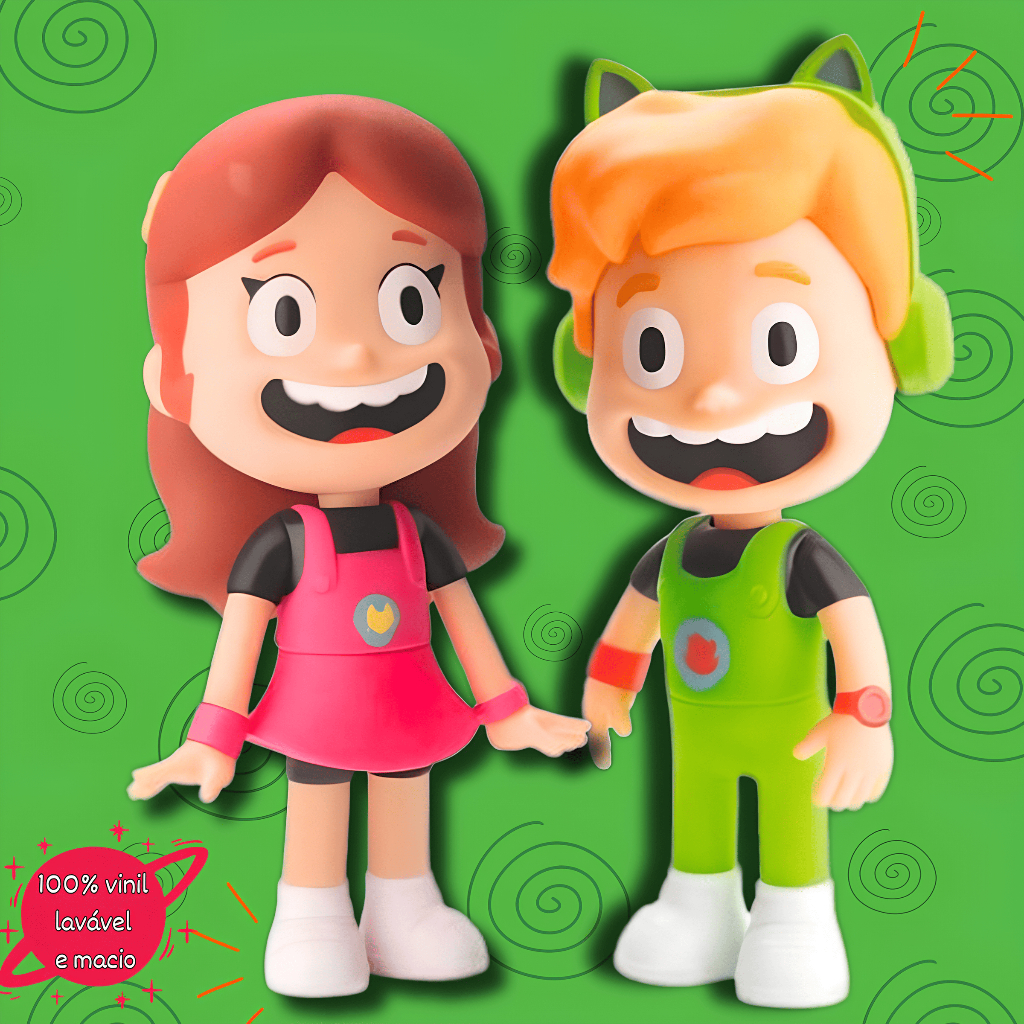Boneco Gato Galáctico e Duda Galáctica Kit Original 19cm Em Vinil ...