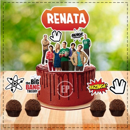 Topo + Aplique de doces The Big Bang Theory Sheldon | Shopee Brasil