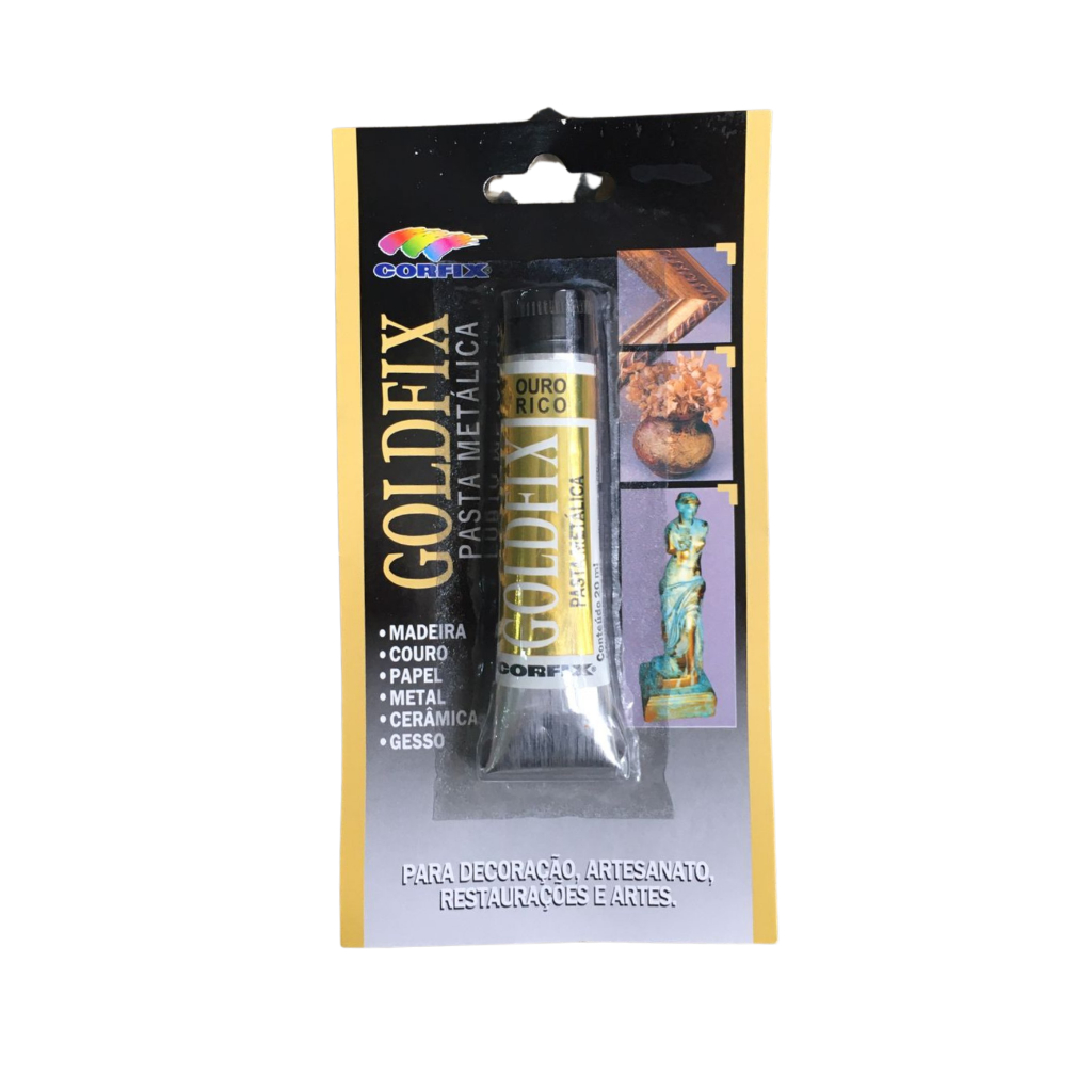 GOLD FIX | PASTA METALICA 20 ML OURO RICO CORFIX | Shopee Brasil