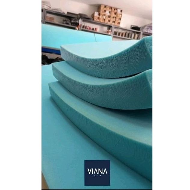 ESPUMA D33 AZUL - Toque Soft 190cmx50cmx5cm para assento/sofá/cama ...
