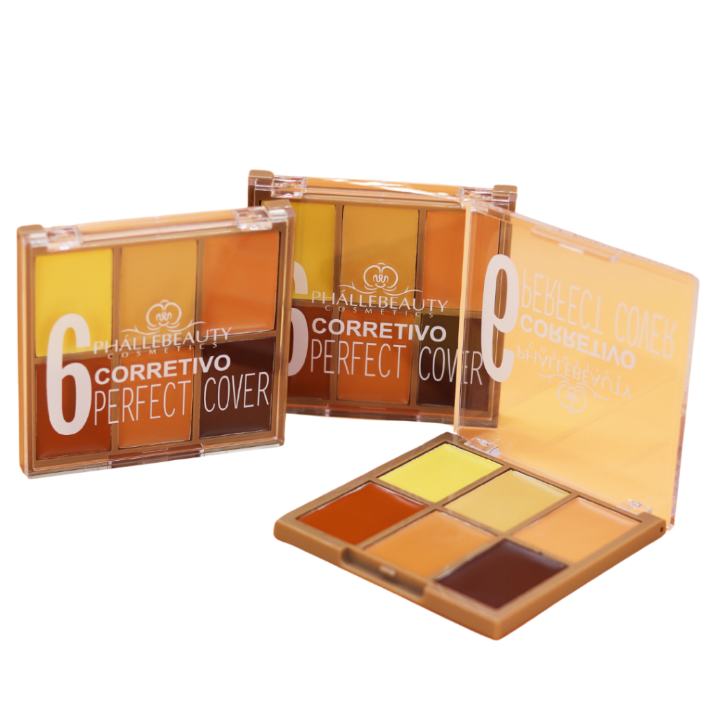 Paleta de Corretivos Perfect Cover 6 Cores PhálleBeauty PH5008 | Shopee ...