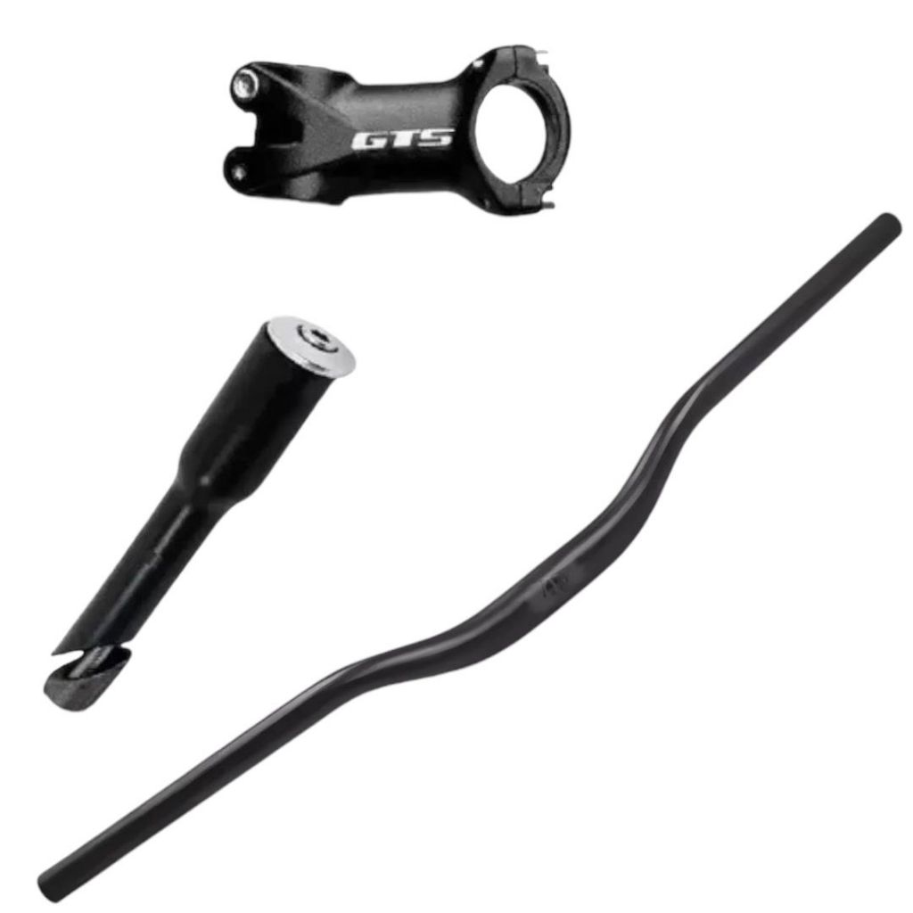 Guidão + Mesa Gts 31.8mm Kit de Bike Adaptador de 21.1mm guidom ...