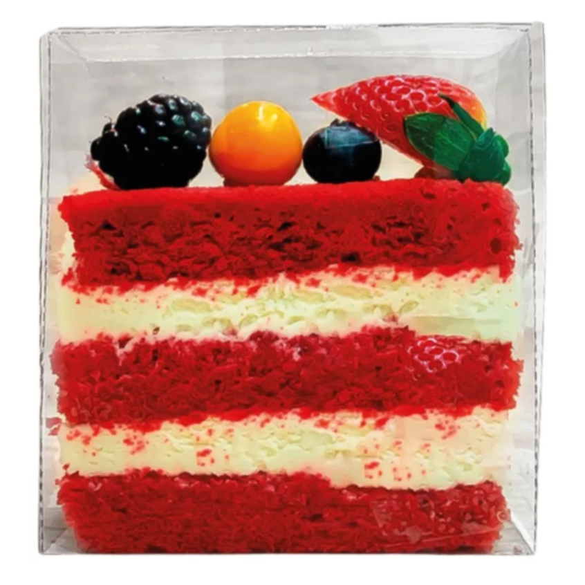 Embalagem Slice Cake Fatia Bolo Festa Transparente 50 Unidades | Shopee ...