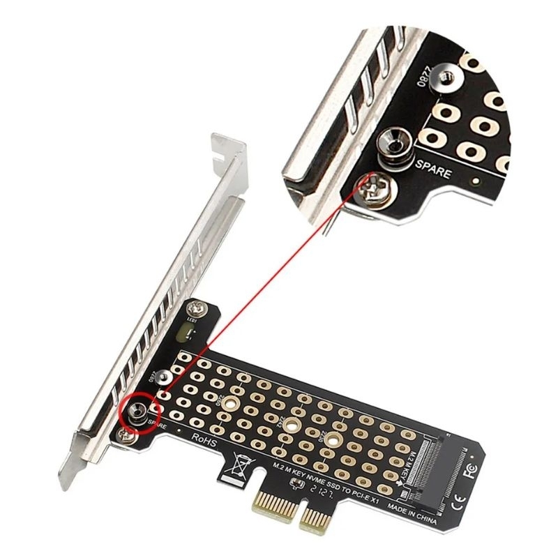 Placa Adaptador mini PCI para Nvme SSD M2 para Placas sem entrada Nvme ...