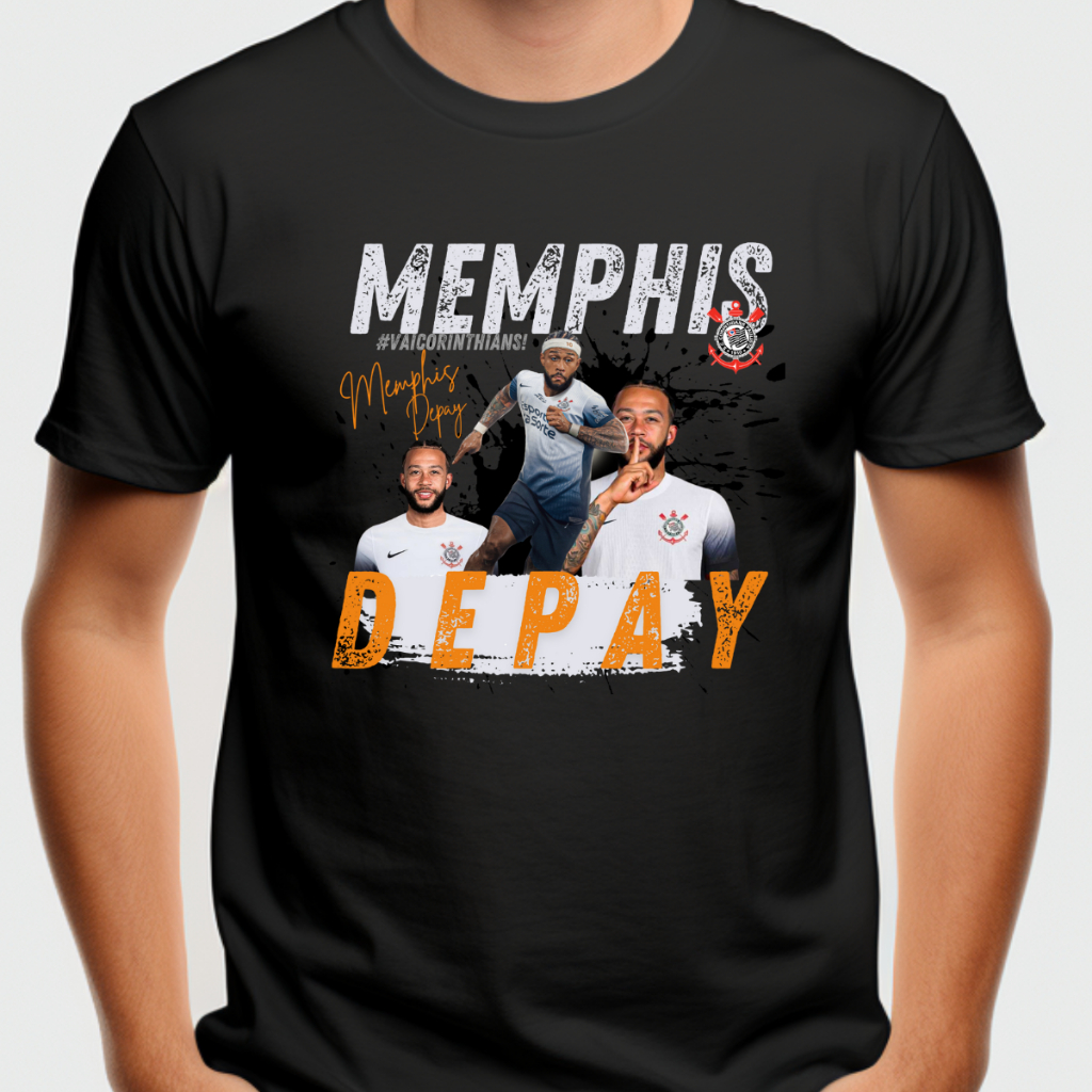 Camiseta Memphis Depay torcedor time futebol corinthians | Shopee Brasil