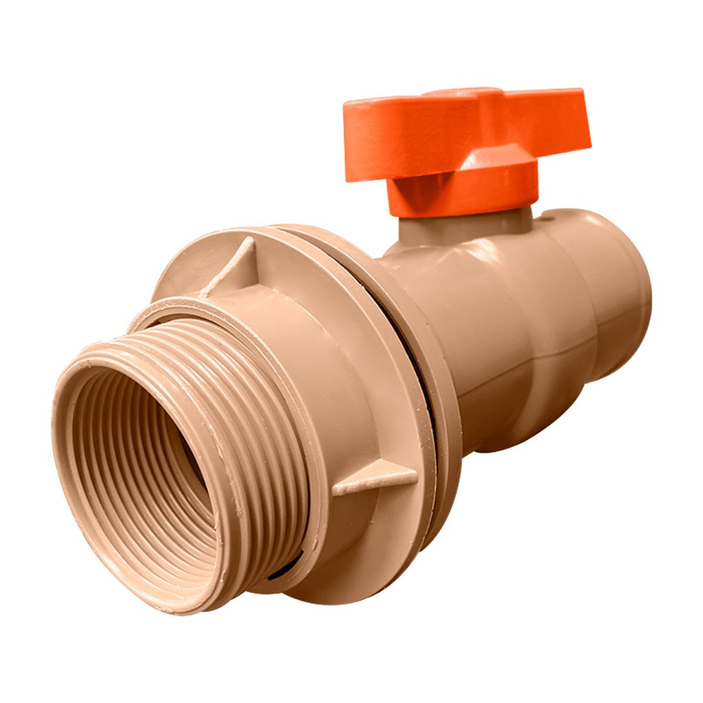 Registro Esfera Soldável com Flange PVC Marrom 25mm, 32mm, 40mm ou 50mm ...