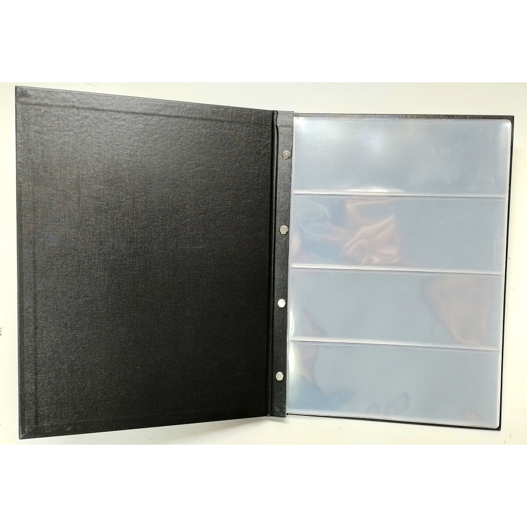 Álbum com 10 Folhas Acetato Para Cédulas Cheques Colecionáveis com Capa ...