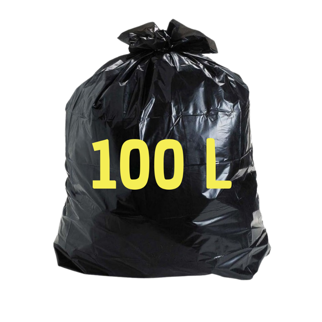 Saco De Lixo 100lts Reforçado- Preto - C/ 50 Unidades | Shopee Brasil