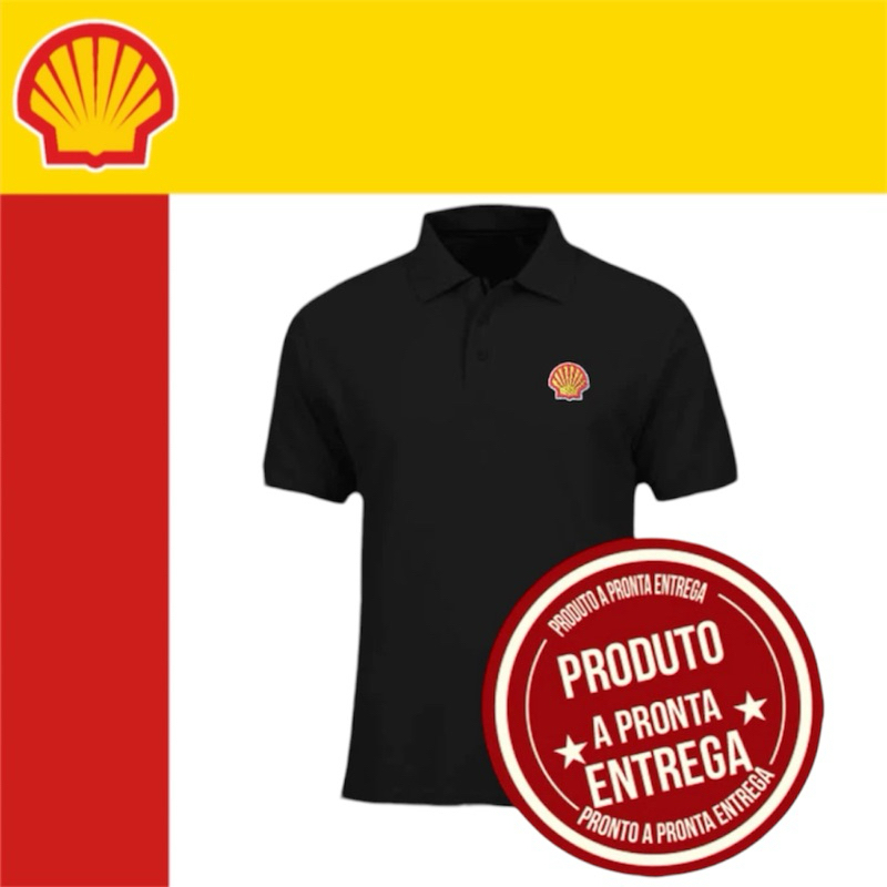Camisa Polo Shell Masculina Bordada | Shopee Brasil